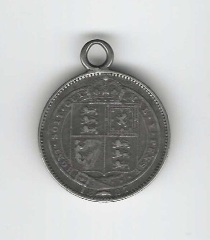 Queen Victoria 1887 Silver Shilling on mount for necklace – Coin.NZ New ...