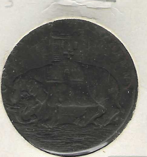 Warwickshire, Coventry, Conder Halfpenny token, 1793. Lady Godiva ...